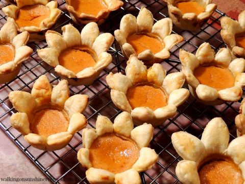 Mini Pumpkin Pie Flowers | Walking on Sunshine Recipes