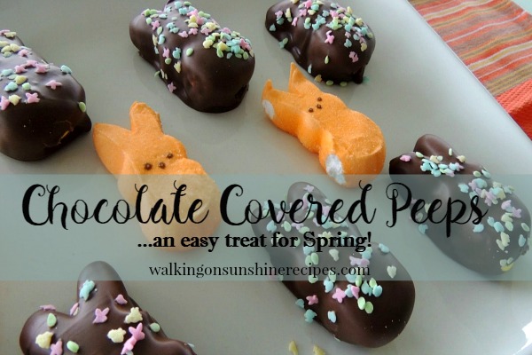 Chocolate Covered Peeps | Walking on Sunshine Recipes