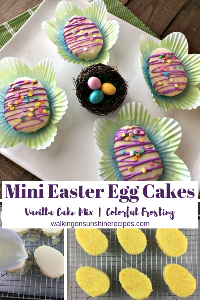 Mini Easter Egg Cakes | Walking on Sunshine Recipes