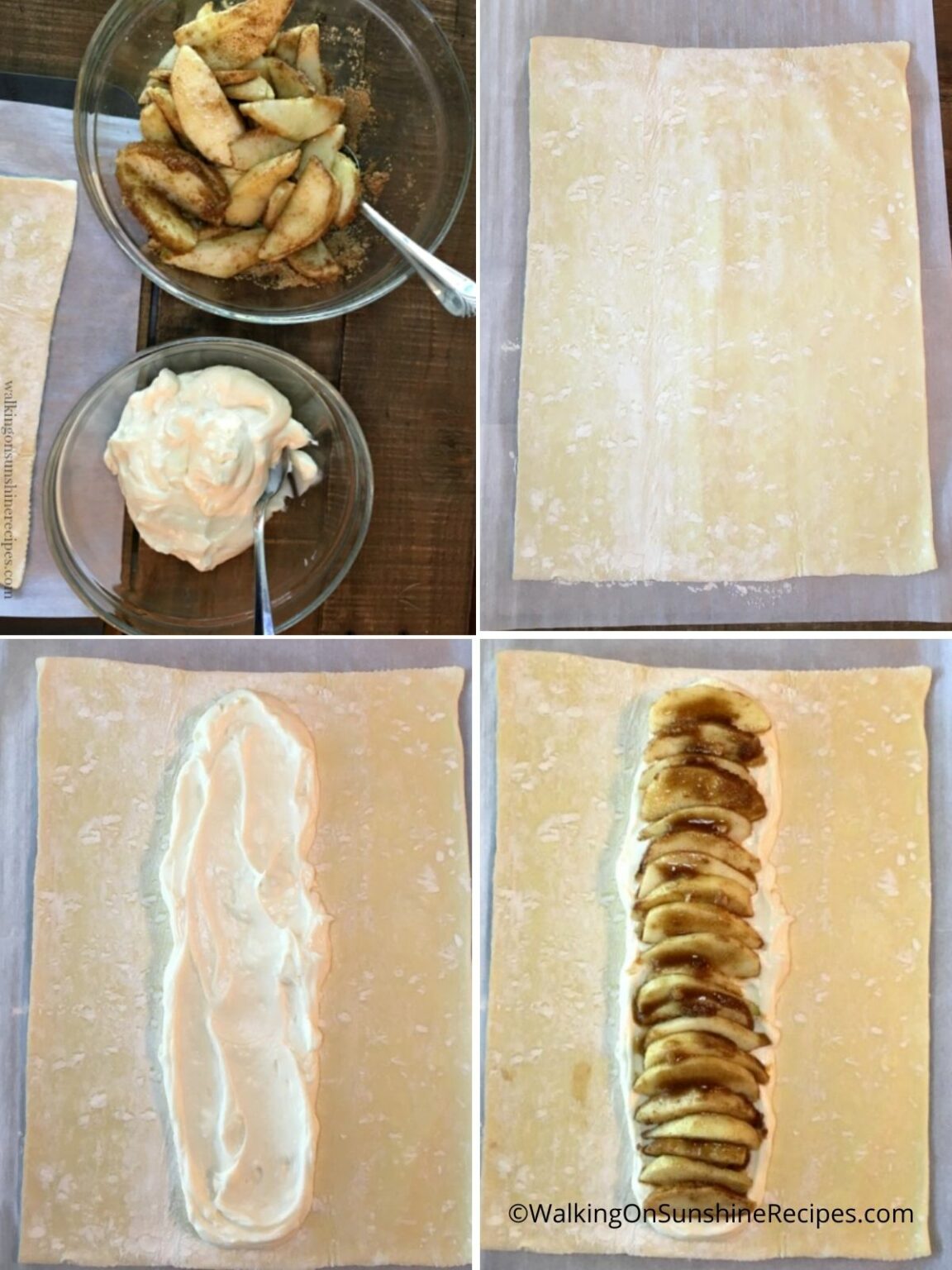 Apple Cream Cheese Puff Pastry Braid | Walking on Sunshine