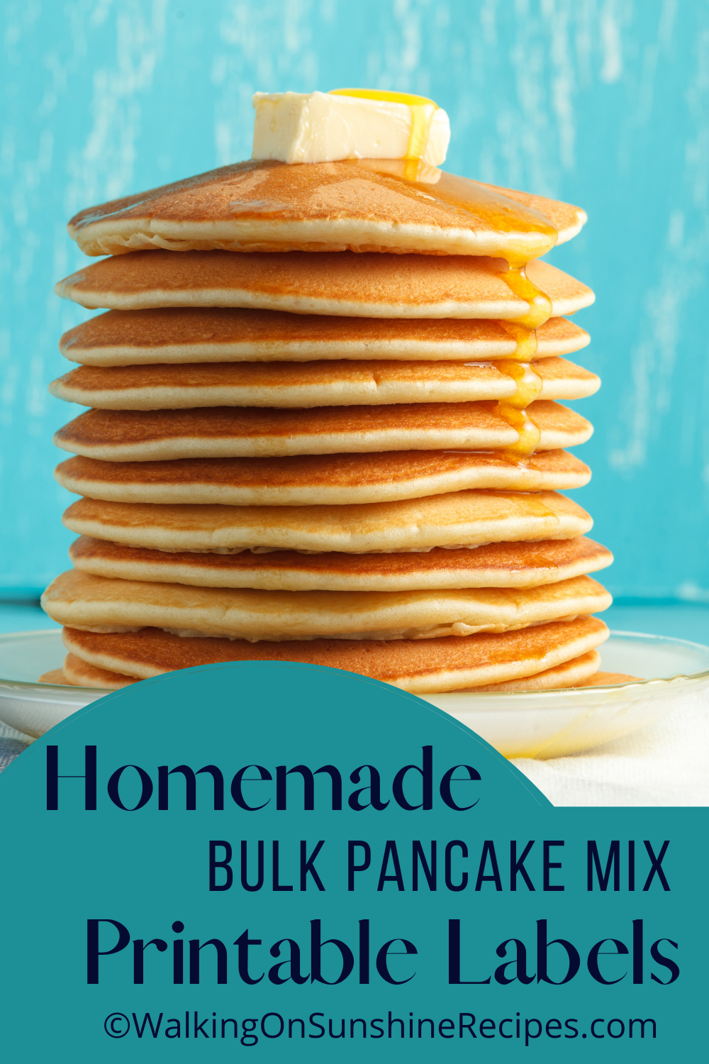 Homemade Bulk Pancake Mix with Printable Labels