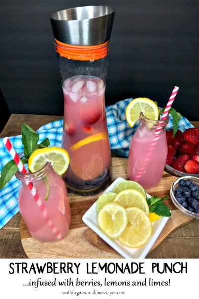 Strawberry Lemonade Punch Recipe - Walking On Sunshine Recipes