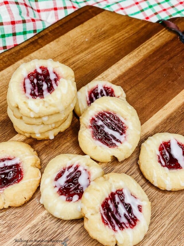 Raspberry Shortbread Thumbprint Cookies Story - Walking On Sunshine Recipes