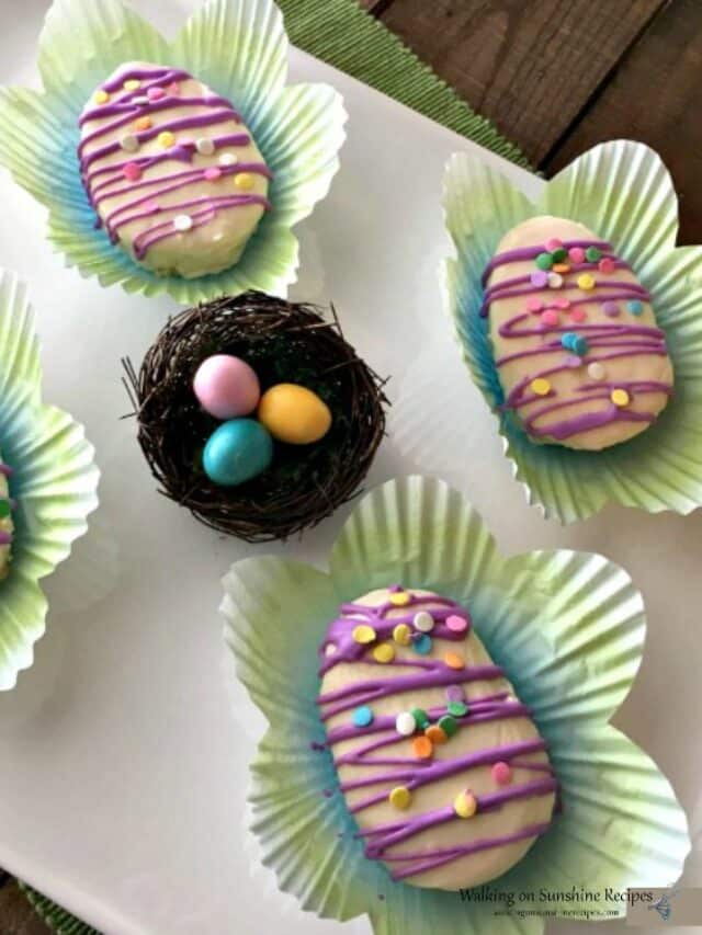 Mini Easter Egg Cakes - Walking On Sunshine Recipes