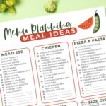 Easy Menu Planning Ideas with Free Printable - Walking on Sunshine