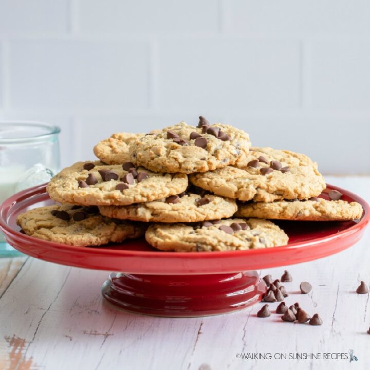 Jumbo Chewy Chocolate Chip Cookies - Walking On Sunshine Recipes
