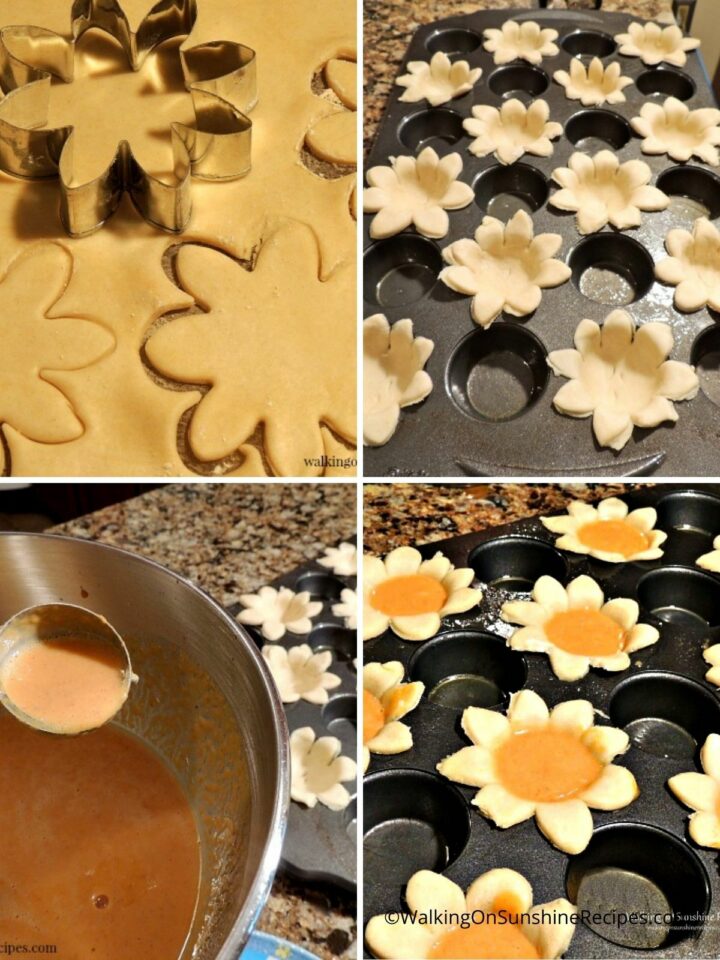 Mini Pumpkin Pie Flowers | Walking on Sunshine Recipes