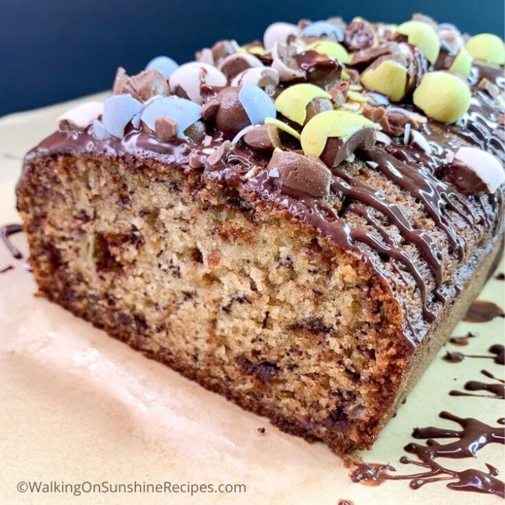 Easter Banana Bread - Walking On Sunshine Recipes