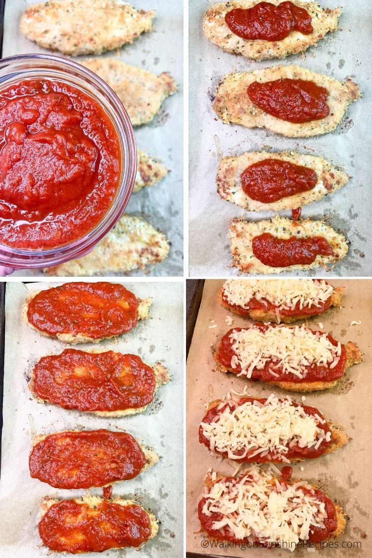 Chicken Cutlet Parmesan with Spaghetti - Walking On Sunshine Recipes