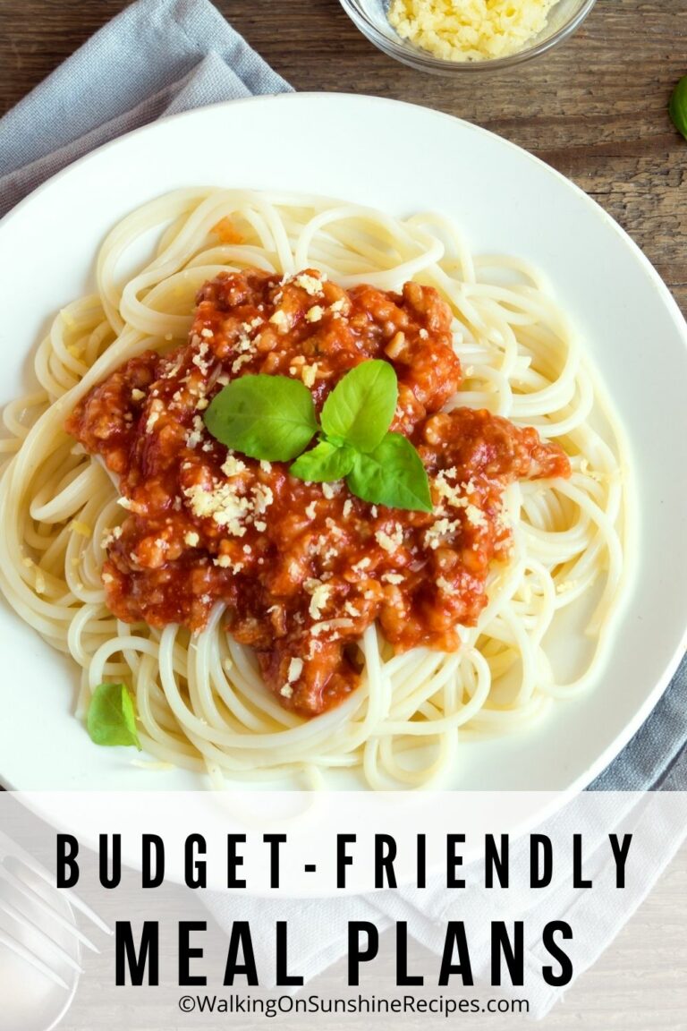 Weekly Meal Plans on a Budget - #30 - Walking On Sunshine Recipes