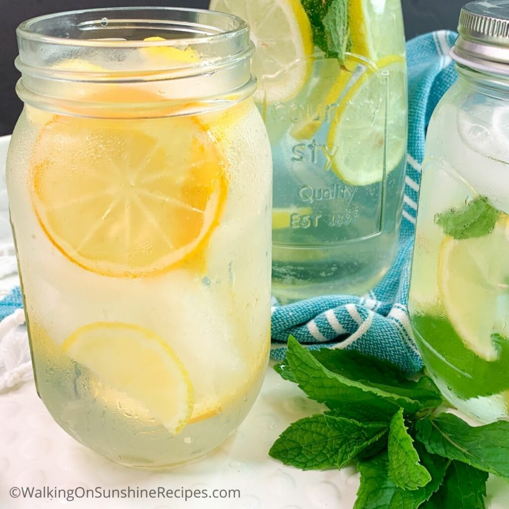 Flavored Water Recipes with Lemon - Walking On Sunshine Recipes
