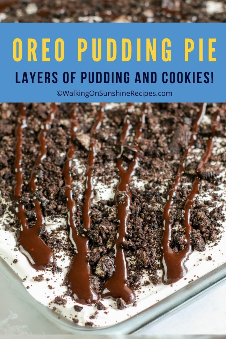 Oreo Pudding Pie Recipe - Walking On Sunshine Recipes