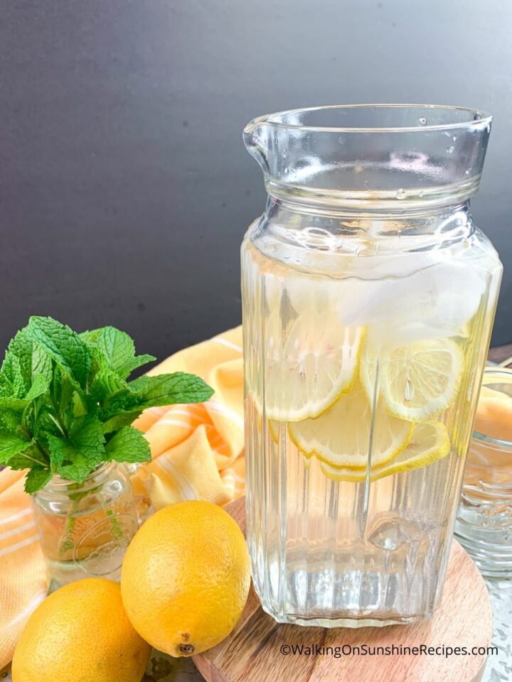 Lemon Flavored Water - Walking On Sunshine Recipes