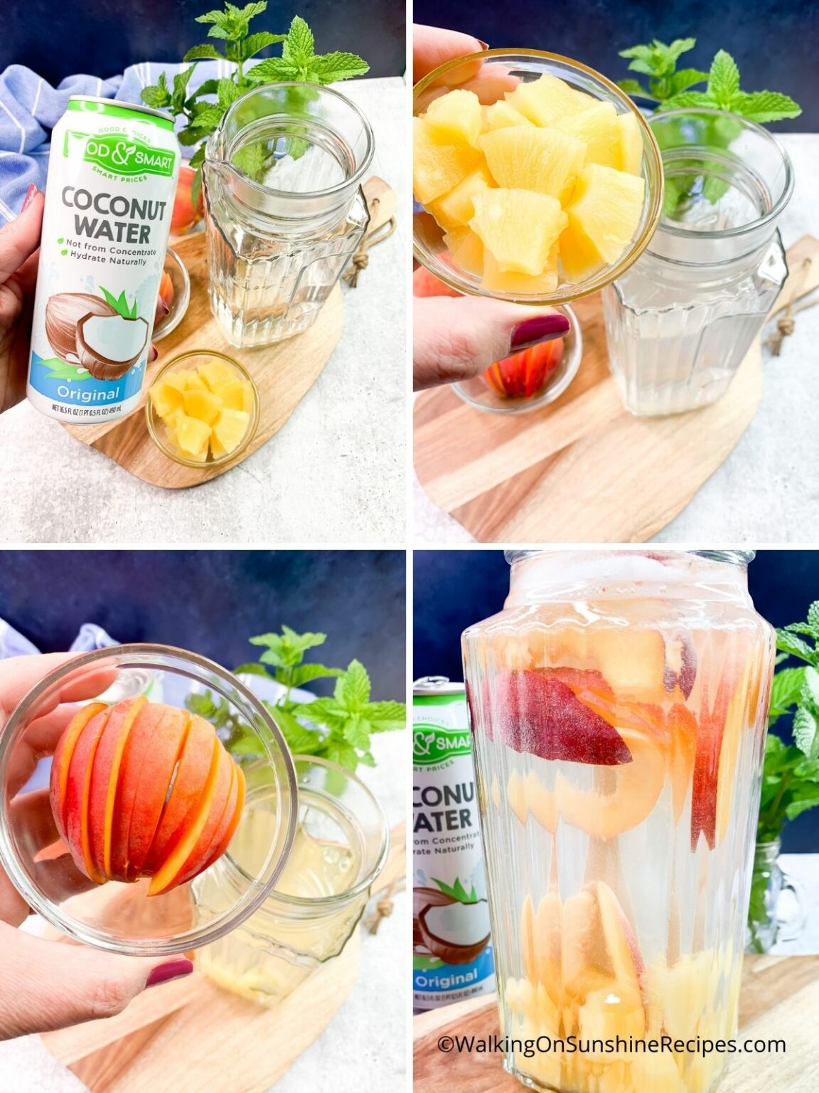 Coconut Infused Water - Walking On Sunshine Recipes