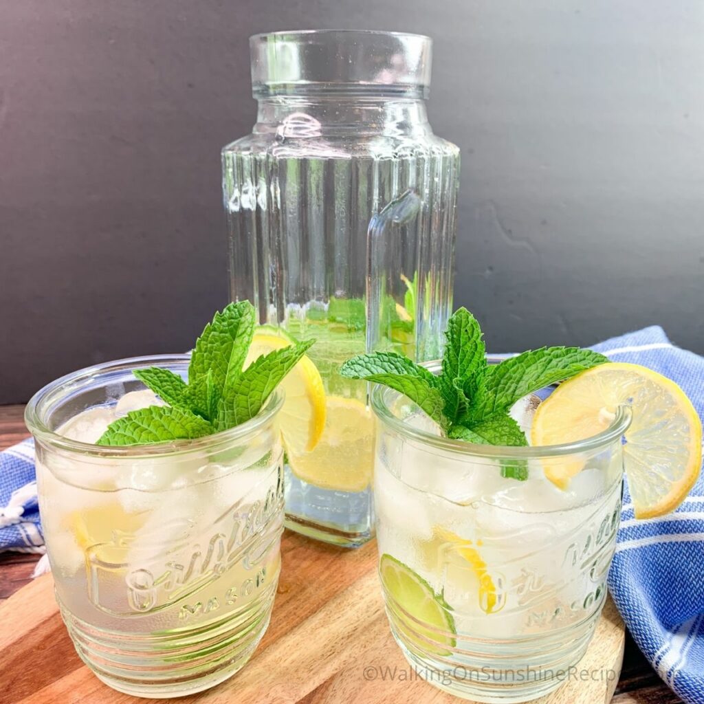 Lemon Lime Sparkling Water - Walking On Sunshine Recipes