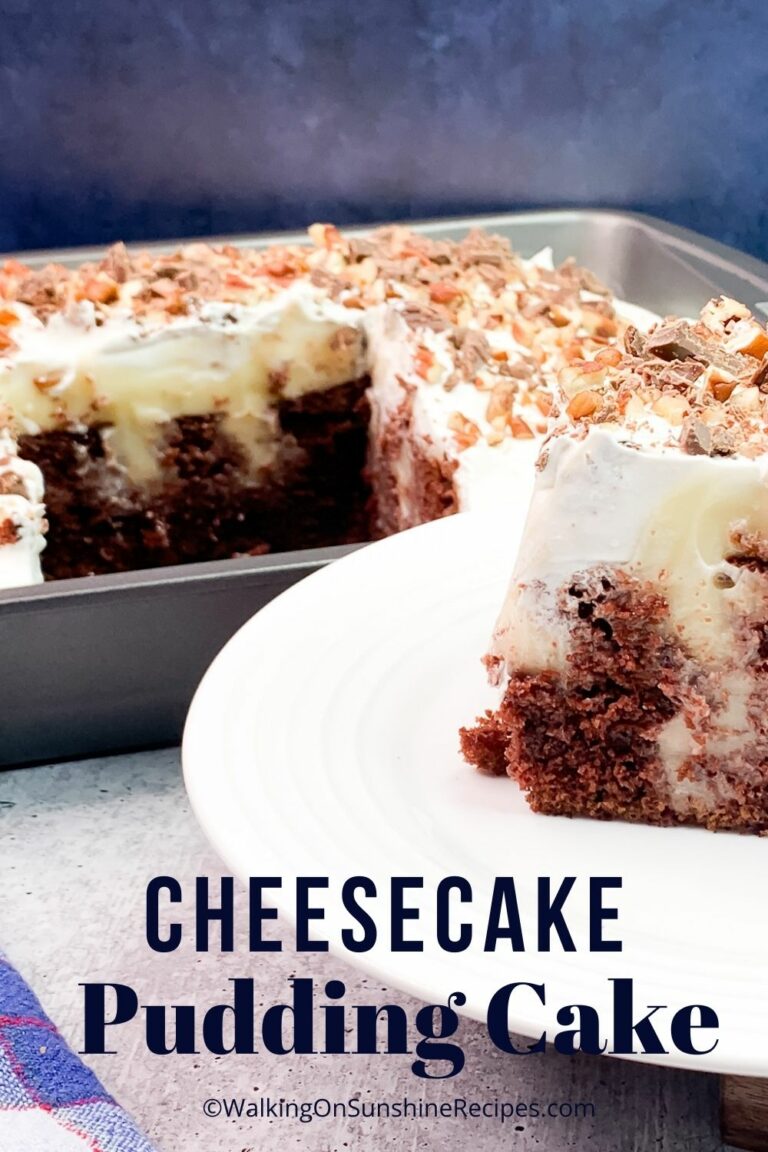 Cheesecake Pudding Cake - Walking On Sunshine Recipes