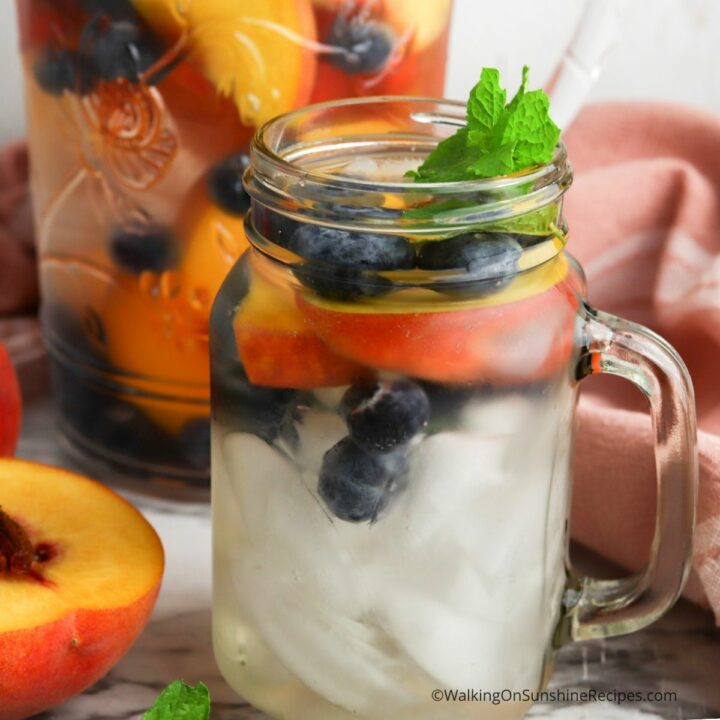 Peach Infused Water - Walking On Sunshine Recipes
