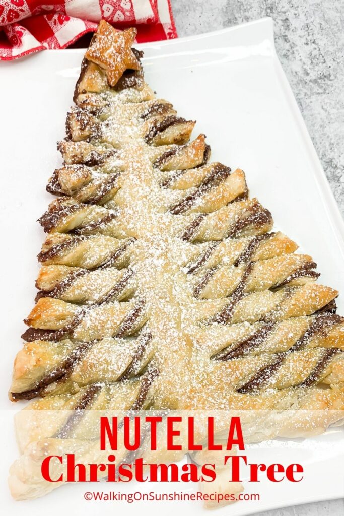 Nutella Puff Pastry Christmas Tree - Walking On Sunshine Recipes