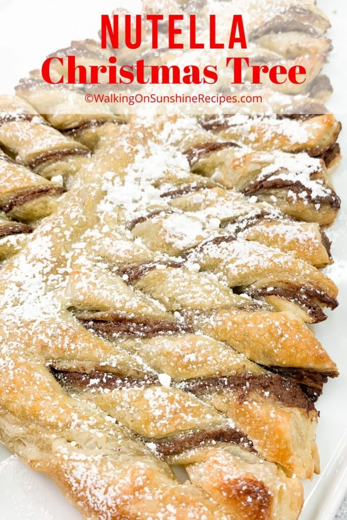 Nutella Puff Pastry Christmas Tree - Walking On Sunshine Recipes
