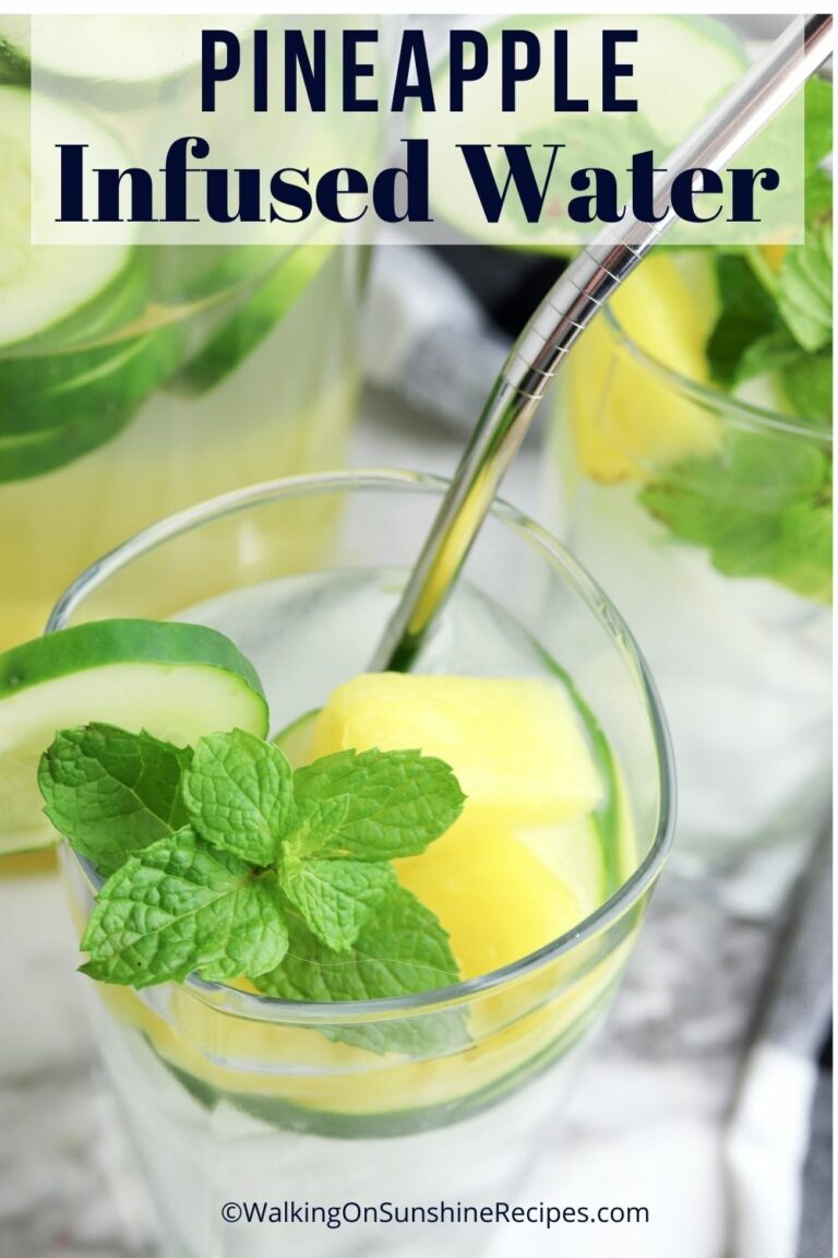 Pineapple Infused Water - Walking On Sunshine Recipes