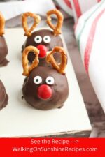 Reindeer Oreo Truffles - Walking On Sunshine Recipes