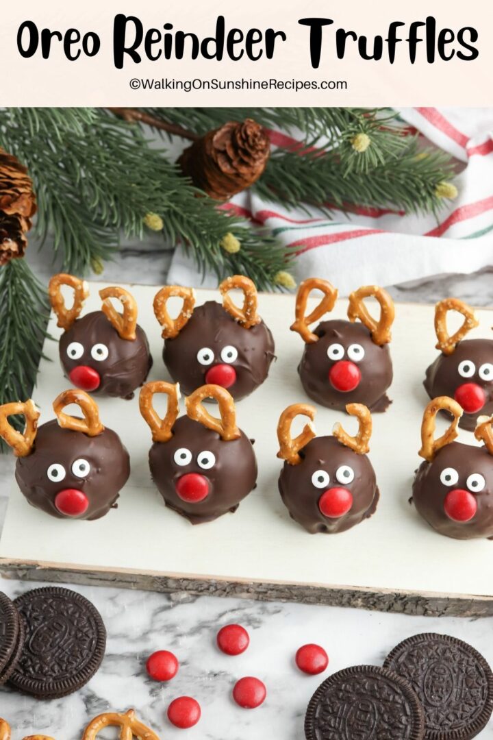 Reindeer Oreo Truffles - Walking On Sunshine Recipes