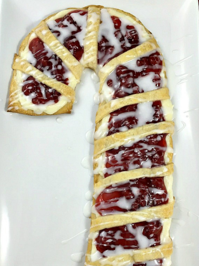 Candy Cane Cream Cheese Danish Story - Walking On Sunshine Recipes