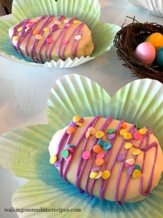 How to Make Adorable Mini Easter Egg Cakes Story - Walking On Sunshine Recipes