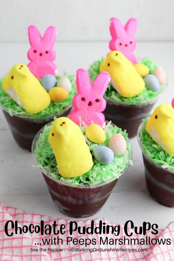 Chocolate Pudding Peeps - Walking On Sunshine Recipes