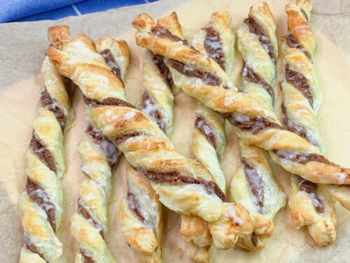 Chocolate puff pastry twists store