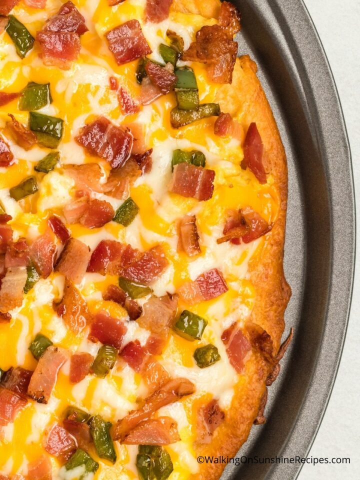 Breakfast Pizza on Crescent Roll - Walking On Sunshine Recipes