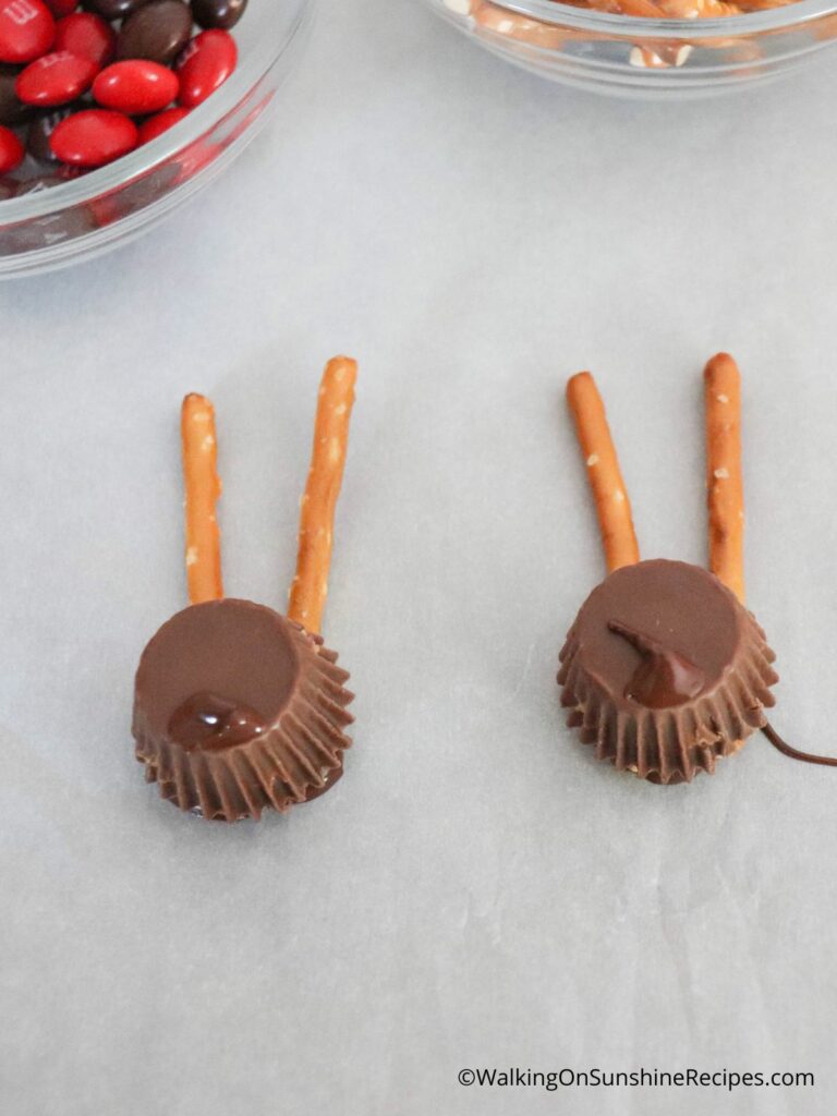 Reindeer Candy made with Peanut Butter Cups