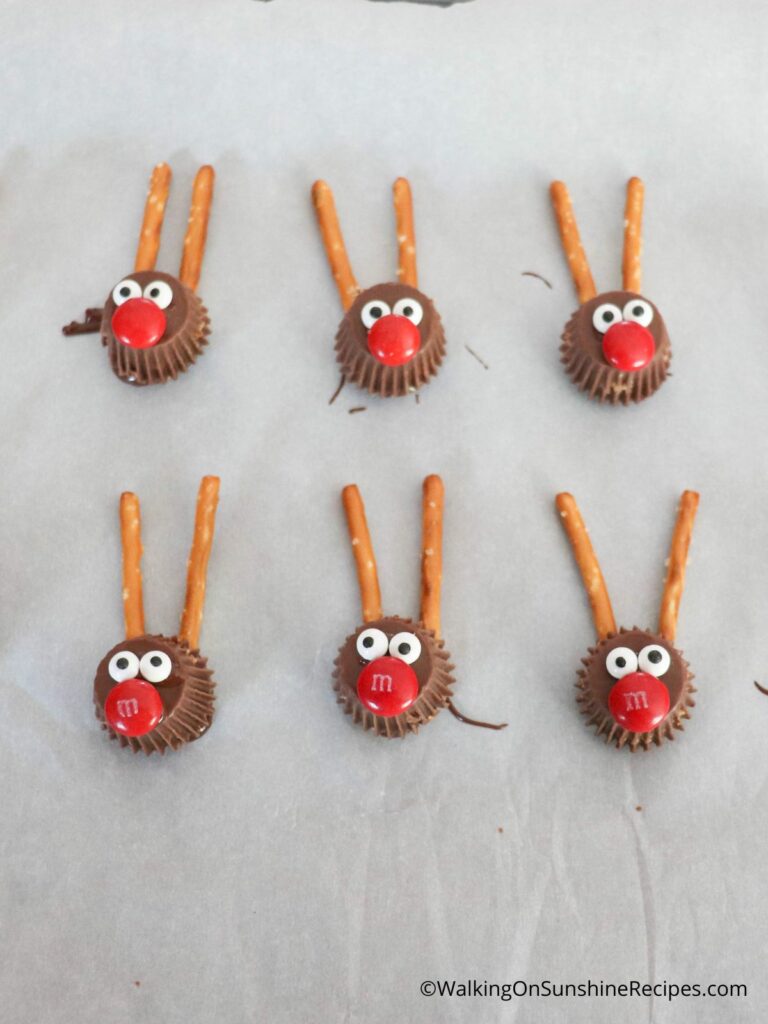 Reindeer Candy made with Peanut Butter Cups