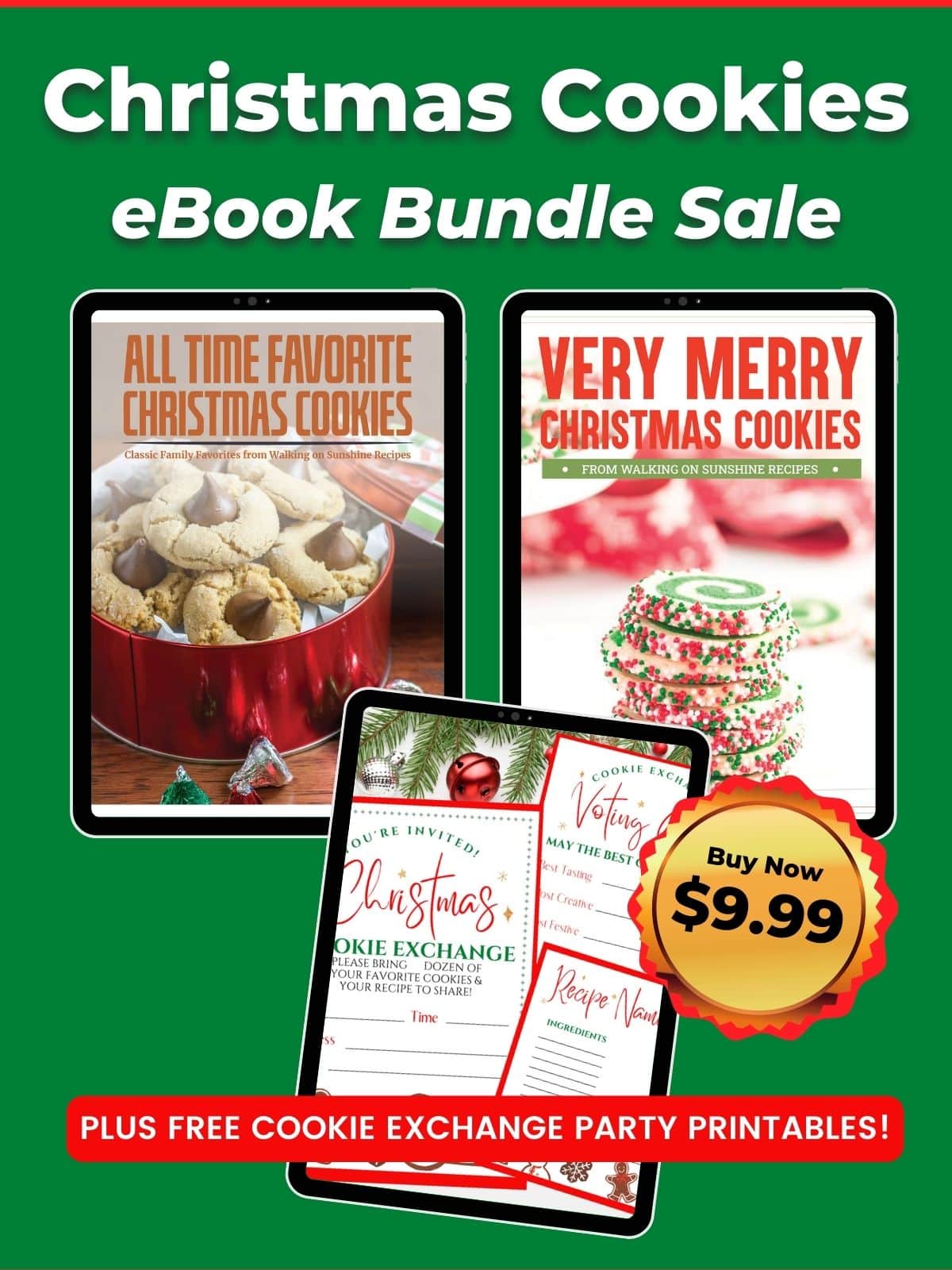 3 Ingredient Christmas Cookie Recipe - Walking on Sunshine