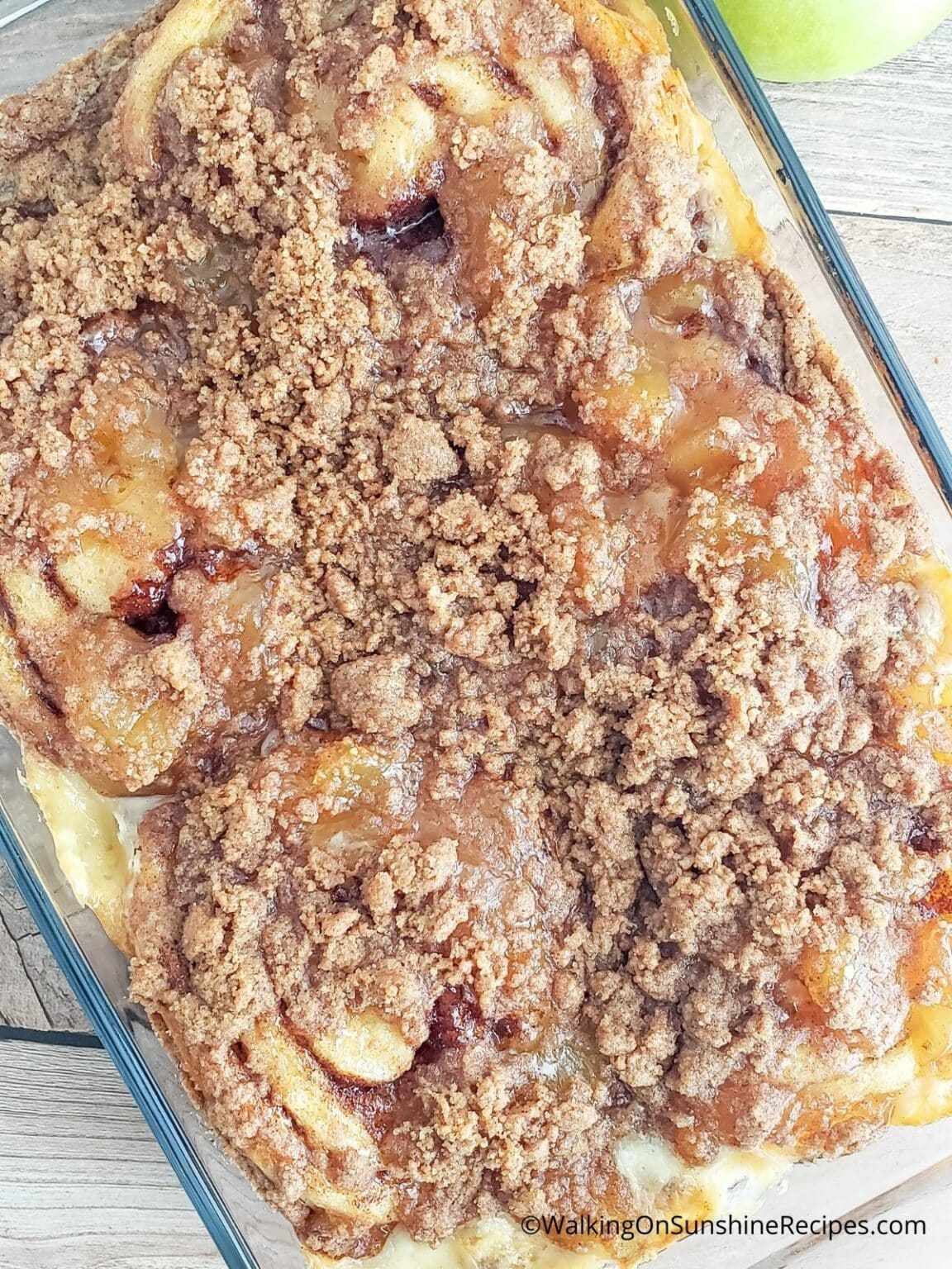 Cinnamon Rolls with Apple Pie Filling and Heavy Cream - Walking on Sunshine