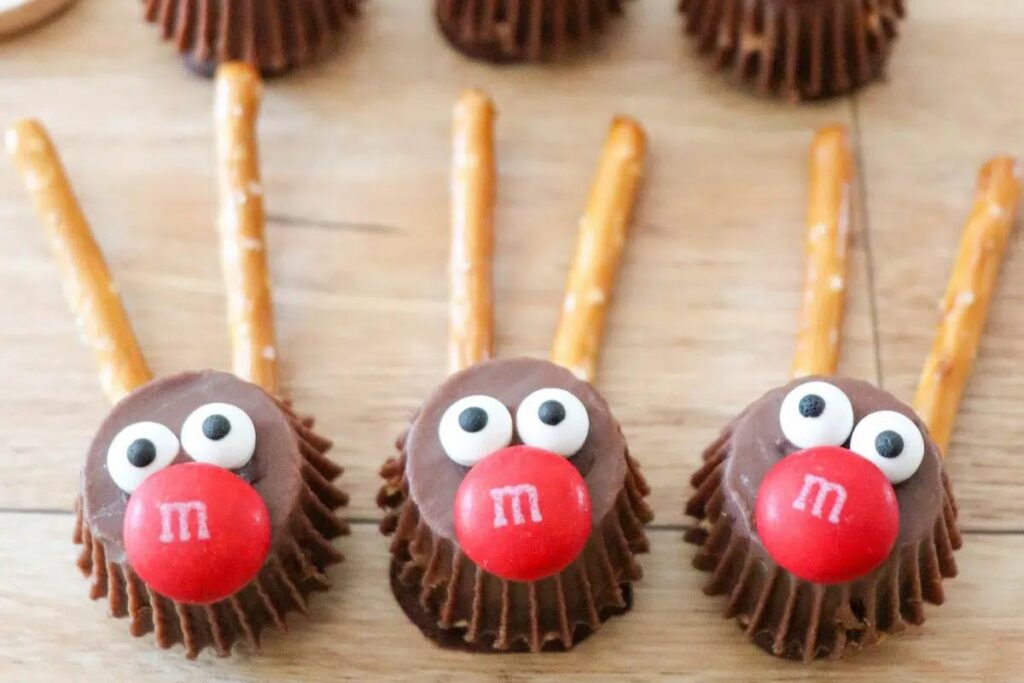 Reindeer Candy made with Peanut Butter Cups