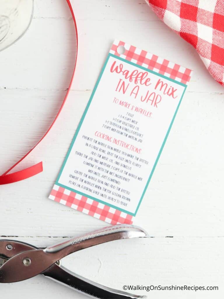 Waffle Mix in a Jar - Walking On Sunshine Recipes