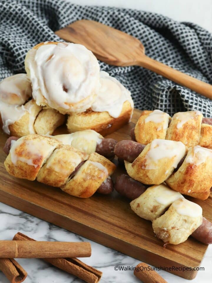 Sausage Cinnamon Rolls - Walking On Sunshine Recipes