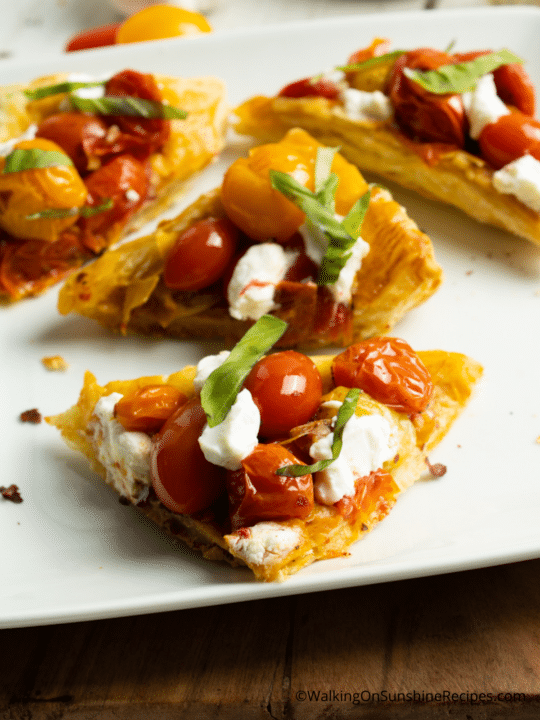 Tomato Puff Pastry Appetizer - Walking On Sunshine Recipes