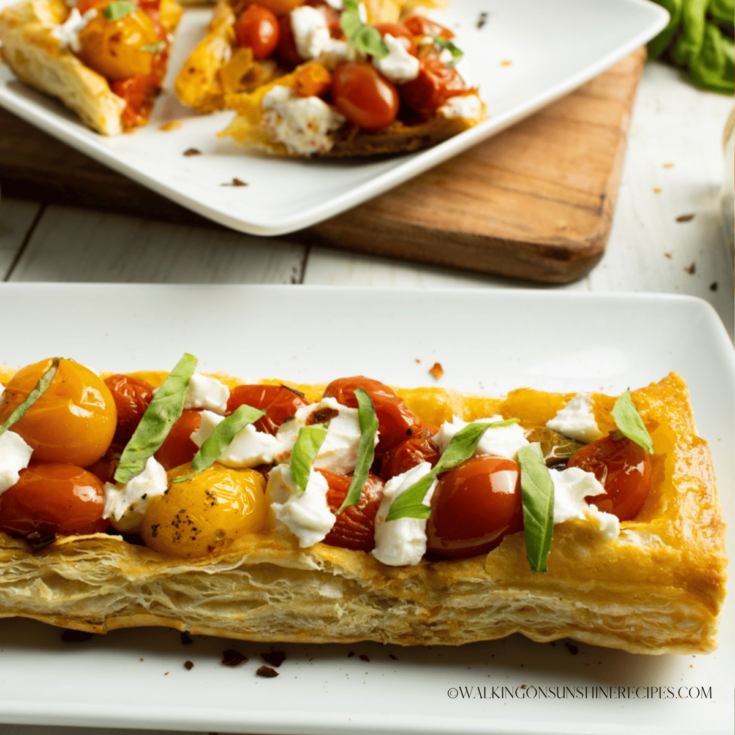 Tomato Puff Pastry Appetizer - Walking On Sunshine Recipes