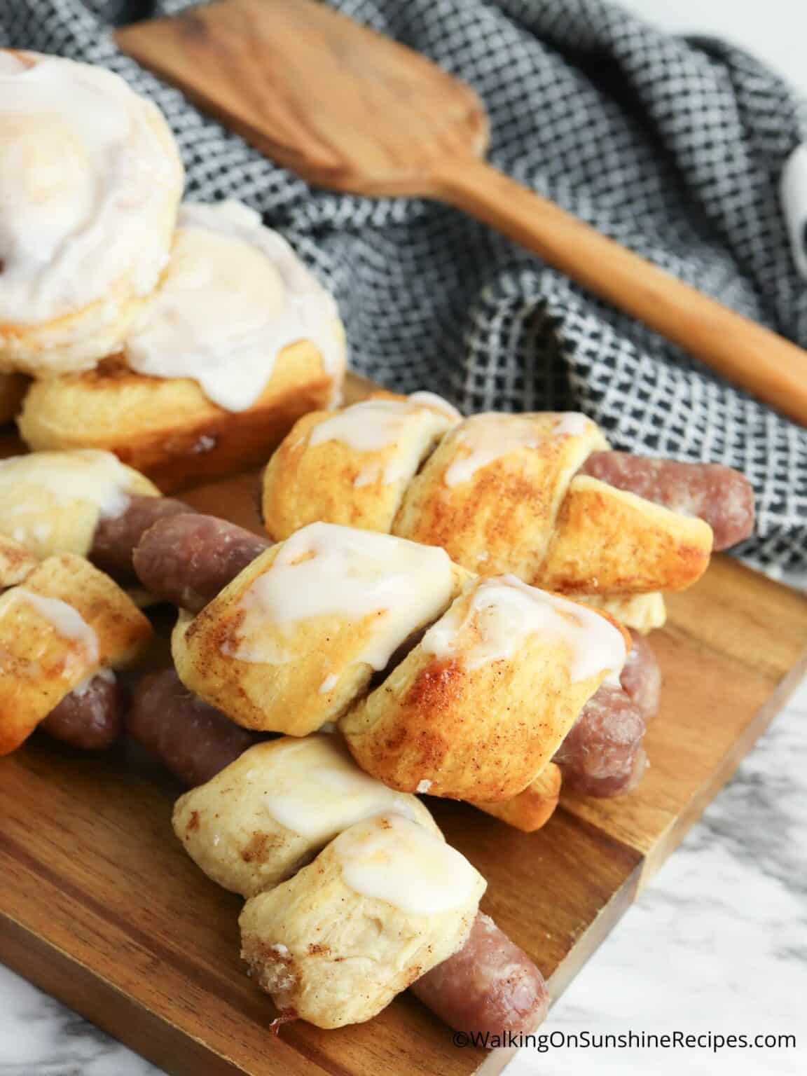Sausage Cinnamon Rolls - Walking On Sunshine Recipes