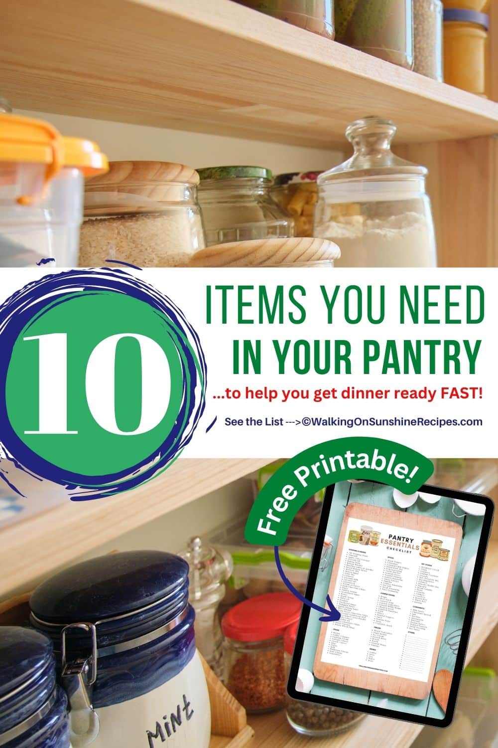 10 Essential Pantry Items - Walking On Sunshine Recipes