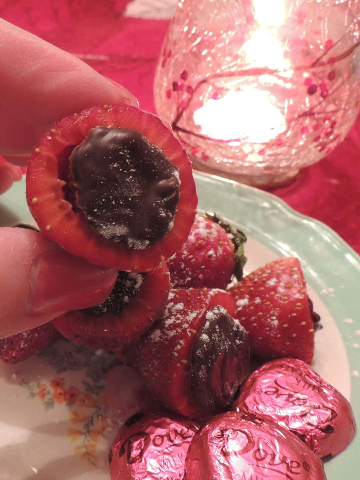 Chocolate Filled Strawberries - Walking On Sunshine Recipes