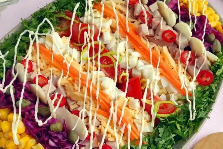 Easter Salad in the shape of an Egg!