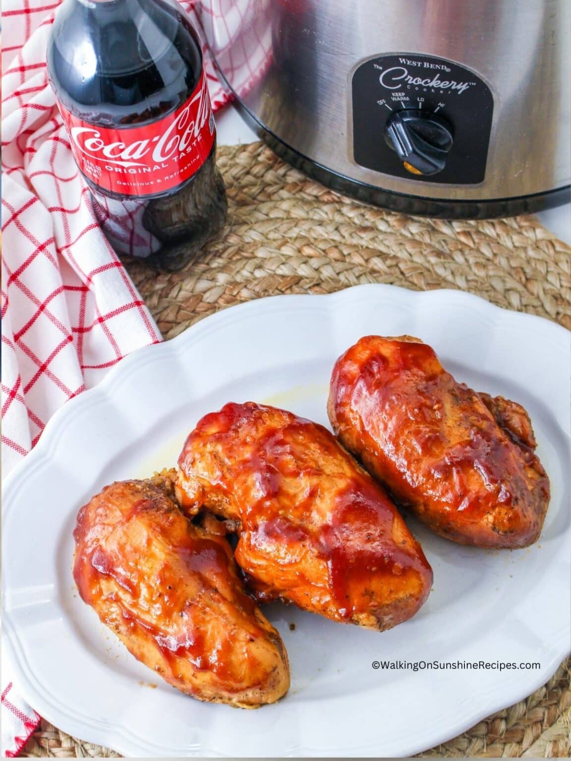 Barbecue Chicken in Crock Pot - Walking On Sunshine Recipes