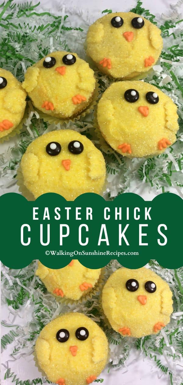 Cute Easter Cupcakes from a Cake Mix - Walking on Sunshine