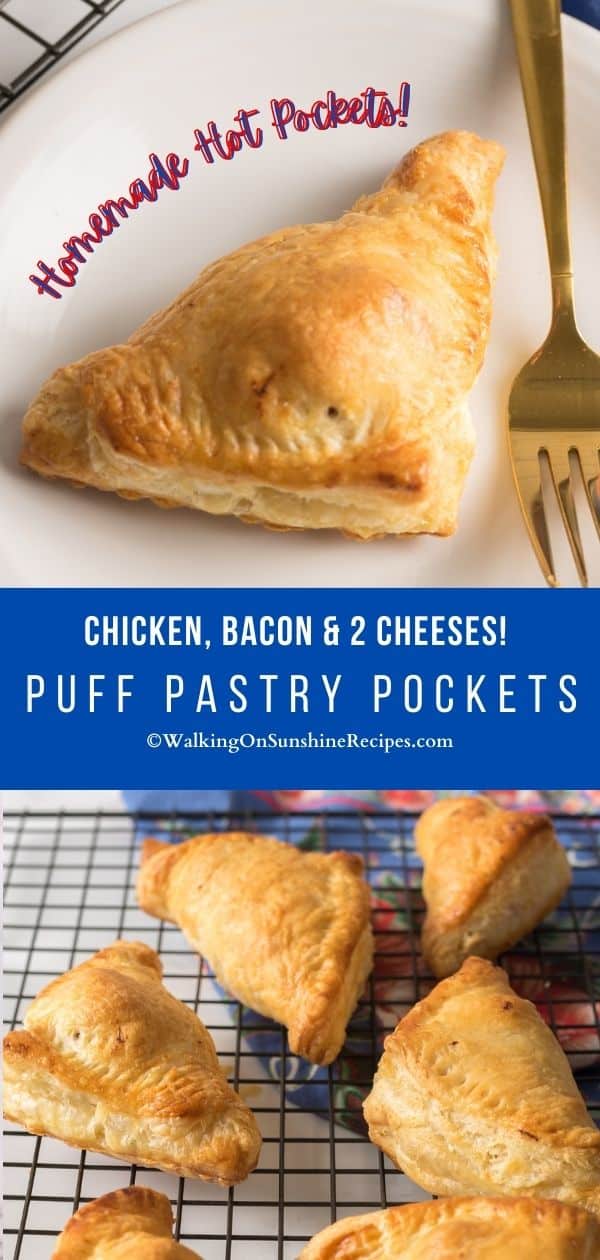 Chicken Puff Pastry Pockets - Walking On Sunshine Recipes