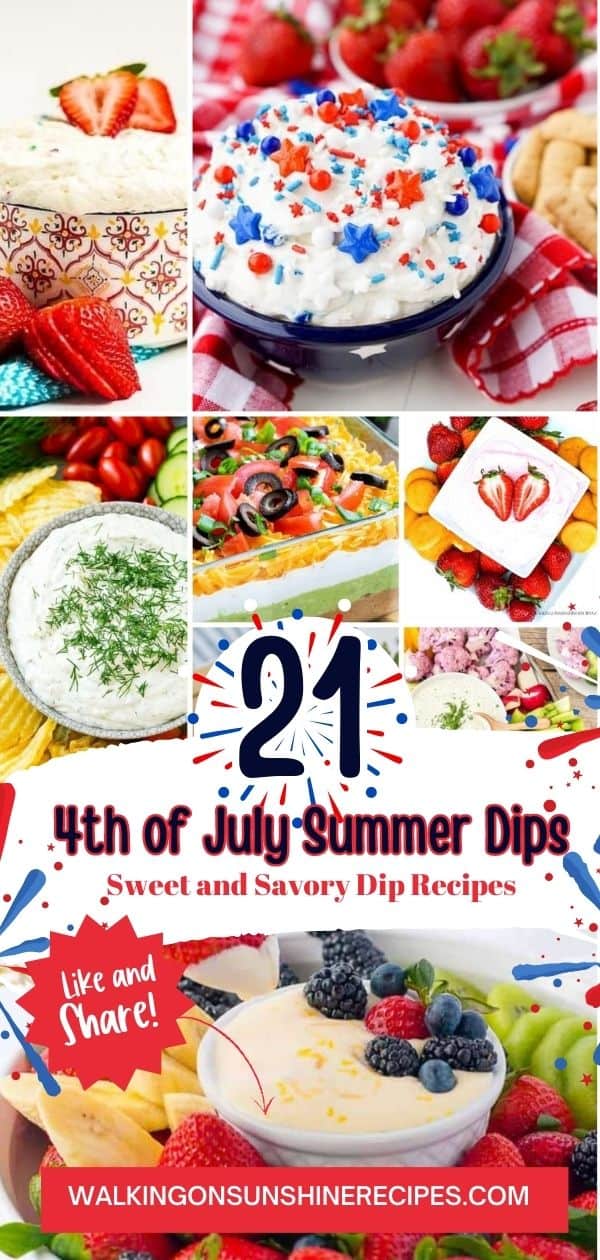 4th of July Dip Recipes - Walking On Sunshine Recipes