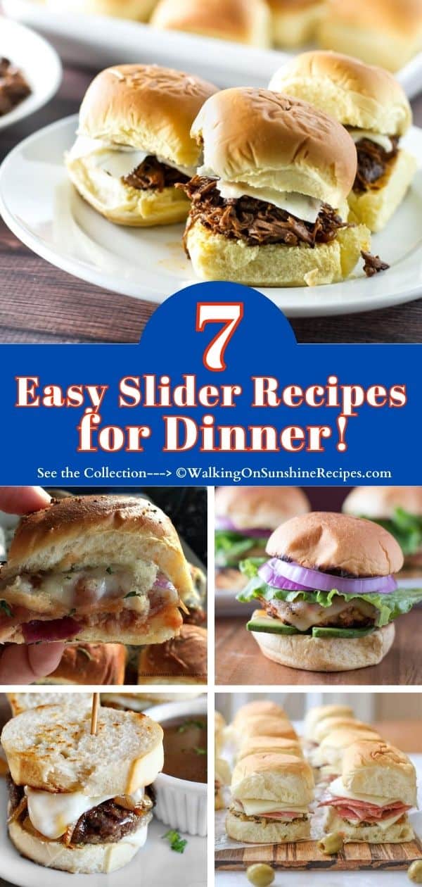 Easy Slider Menu | Walking on Sunshine Recipes
