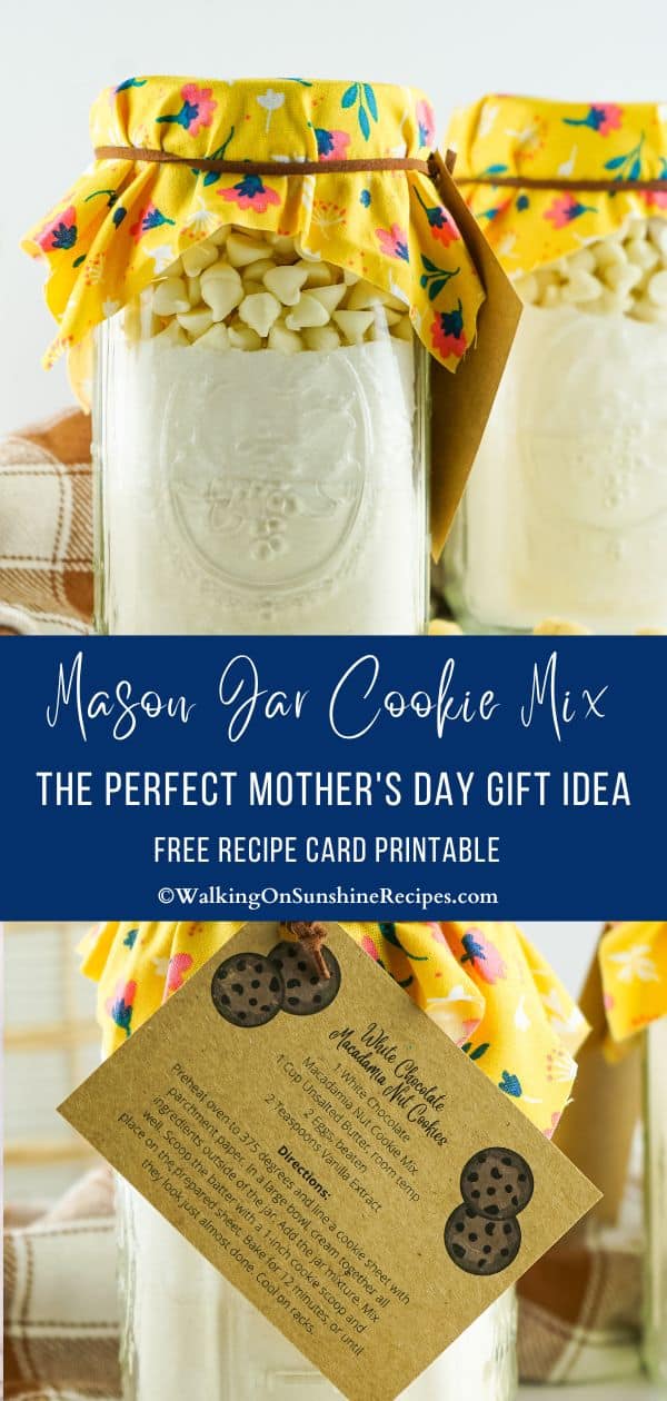 Mother's Day Mason Jar Cookies - Walking On Sunshine Recipes